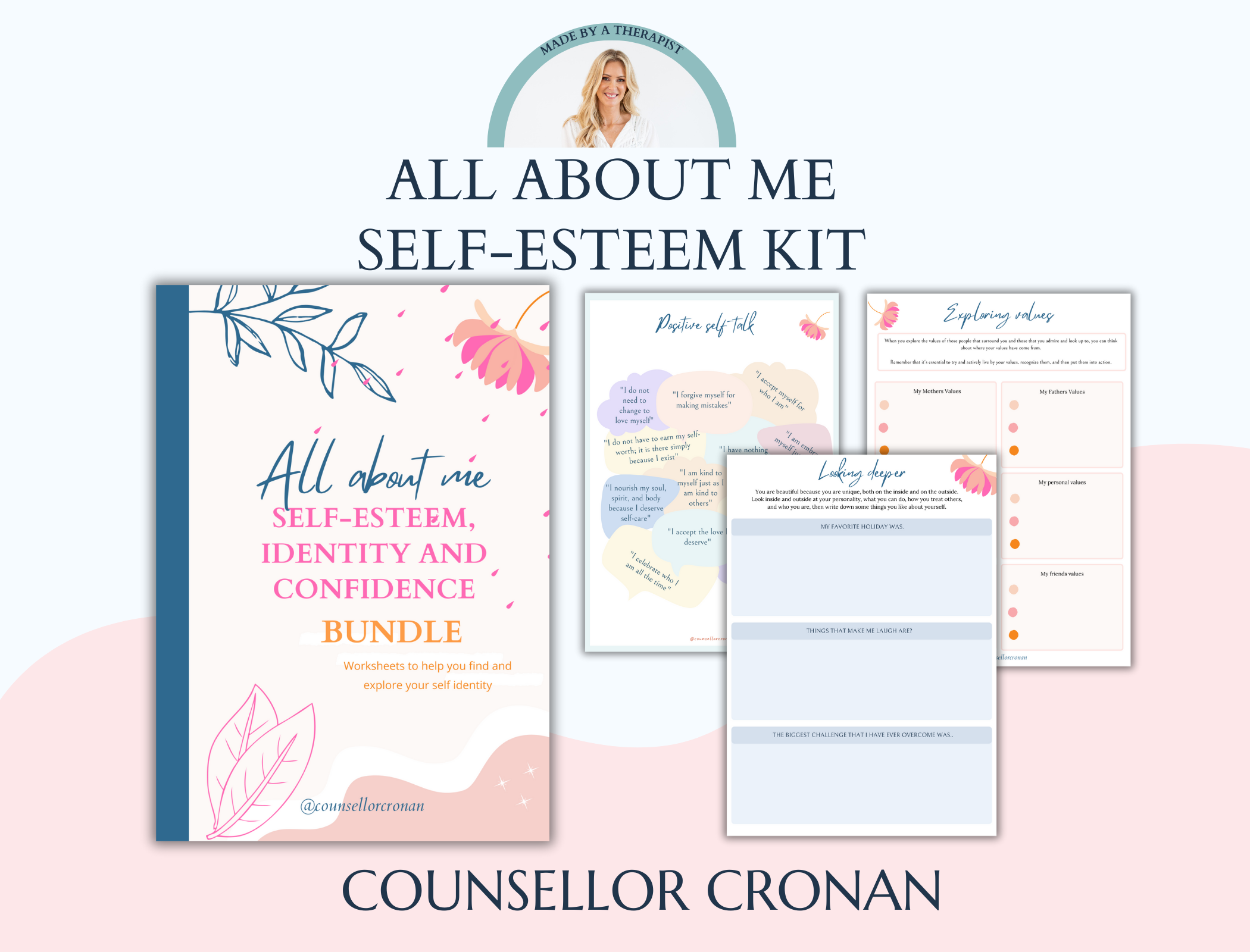 Self-Esteem workbook. All About Me, Values and Self-Identity ...