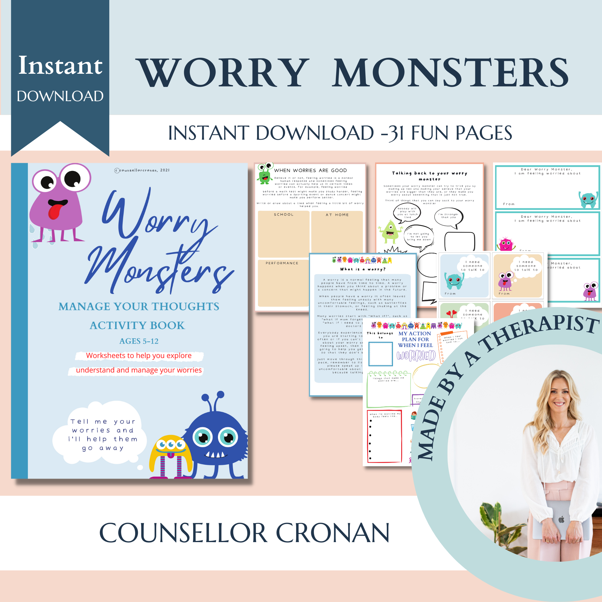 Worry Monsters. Anxiety Coping Skill Tool for Kids – Counsellor Cronan