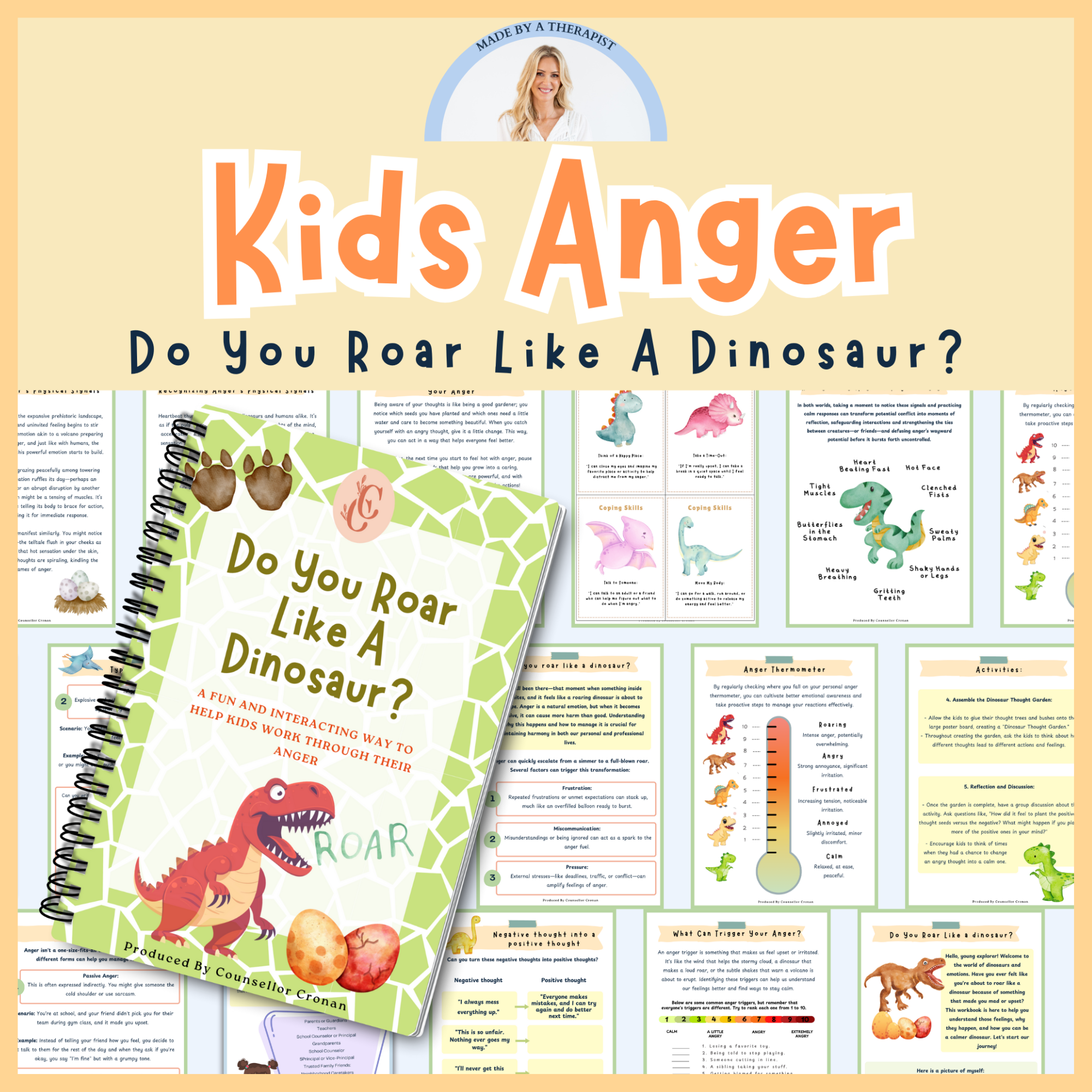Kids Anger Workbook - Do You Roar Like A Dinosaur? – Counsellor Cronan