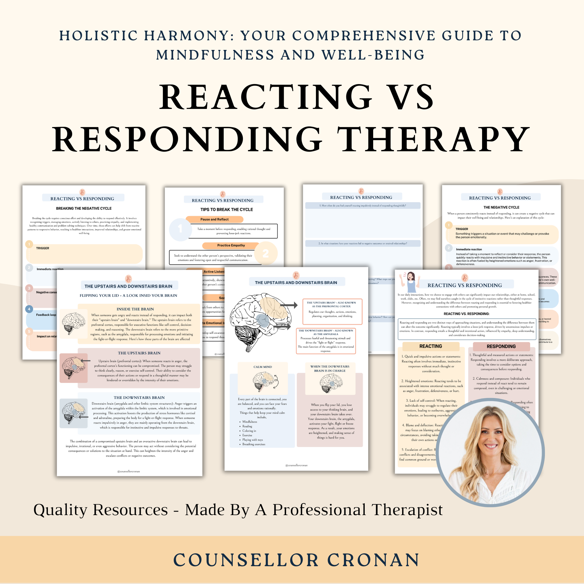 Responding Vs Reacting Worksheets. Conflict Resolution. – Counsellor Cronan
