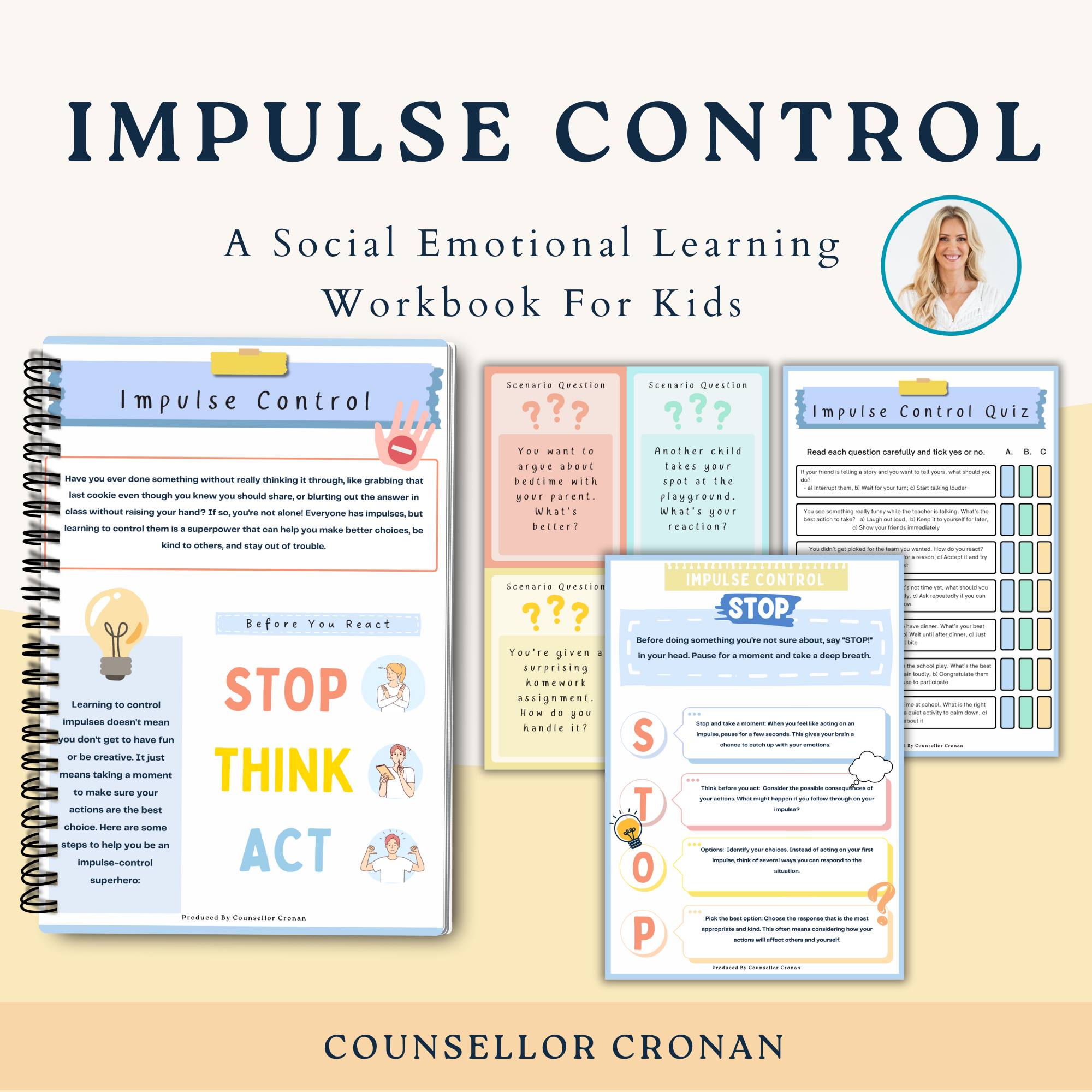 Impulse Control Workbook for Kids and Teens – Counsellor Cronan