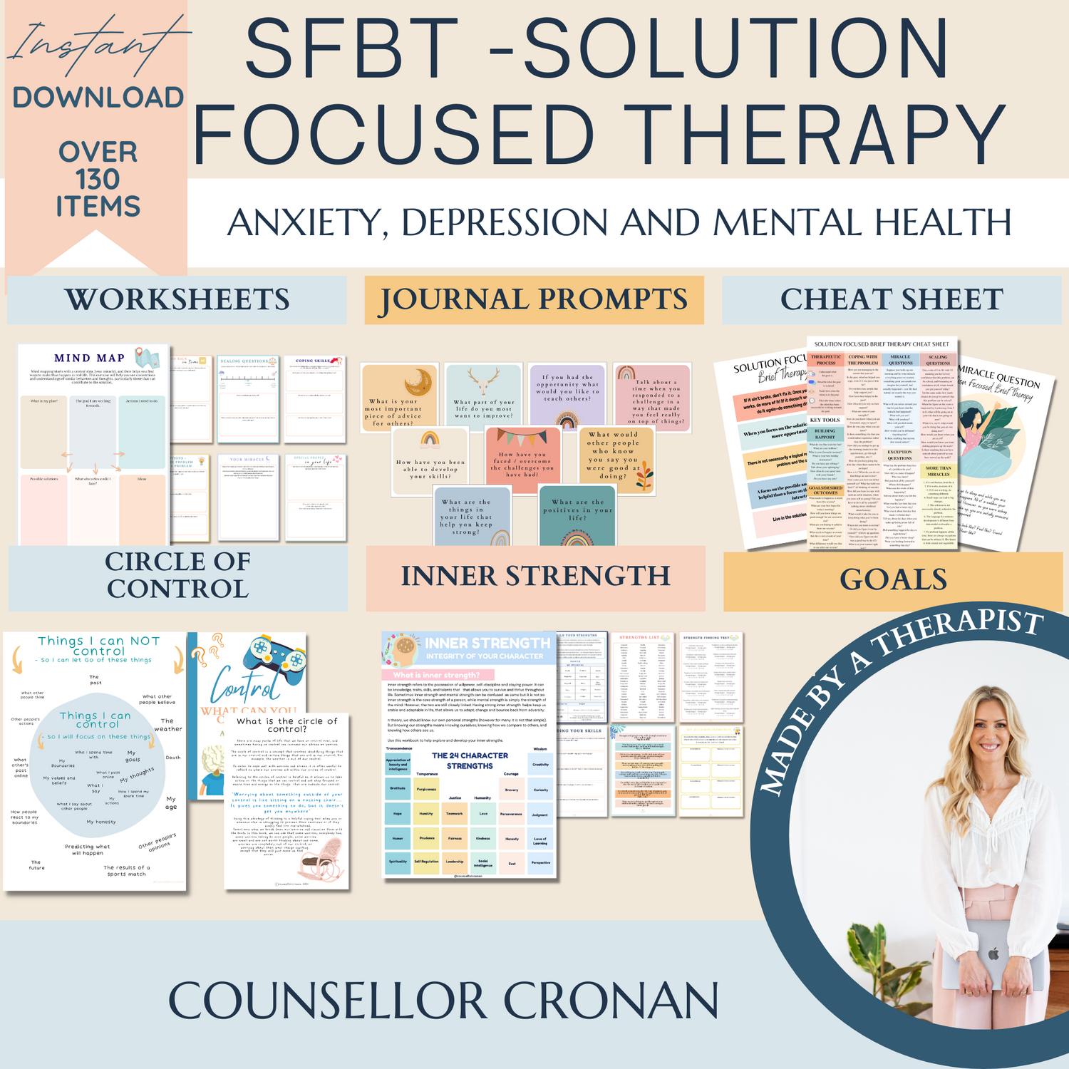 Solution focused therapy mega bundle. SFBT. – Counsellor Cronan