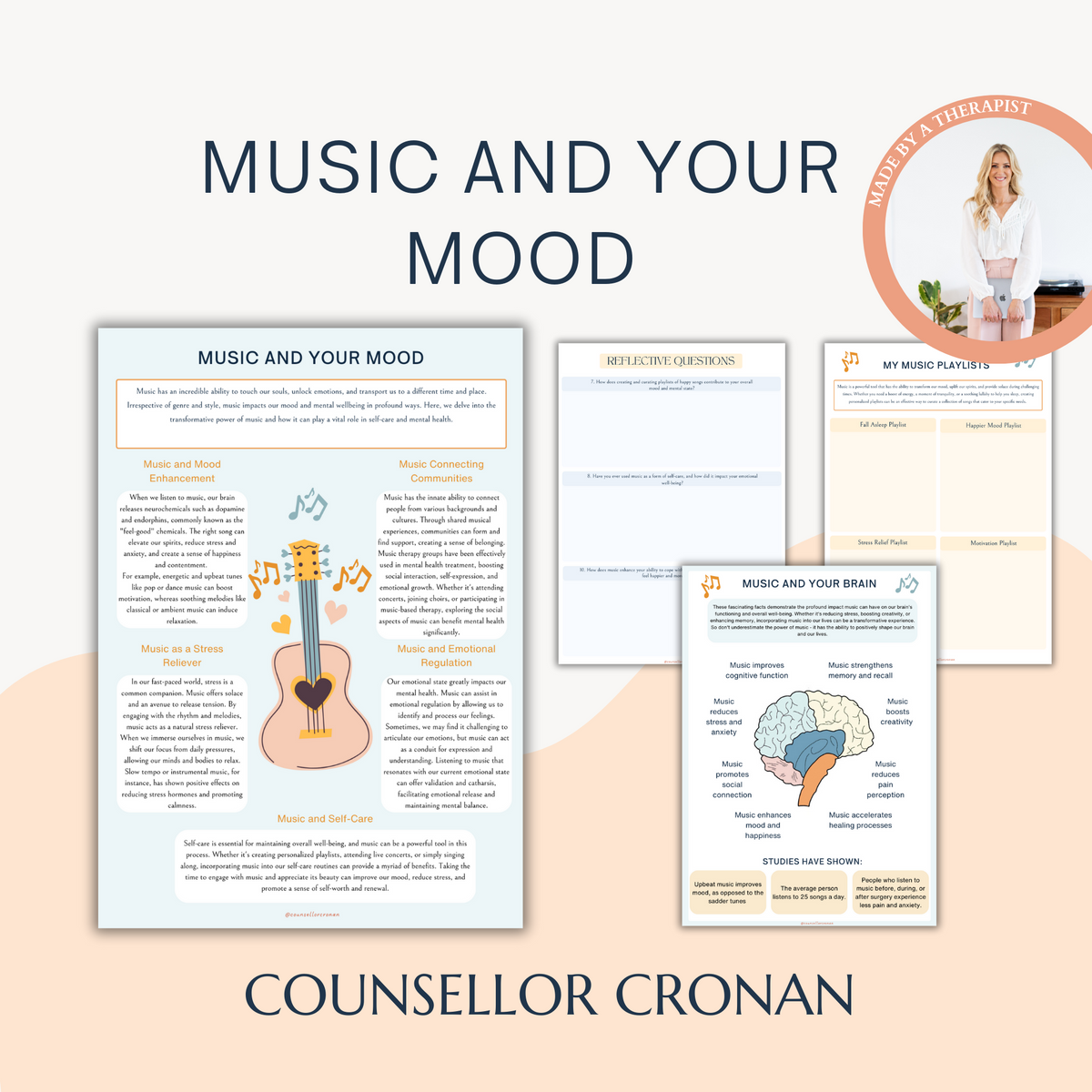 Music and Your Mood Therapy and Self-Care Worksheets. – Counsellor Cronan