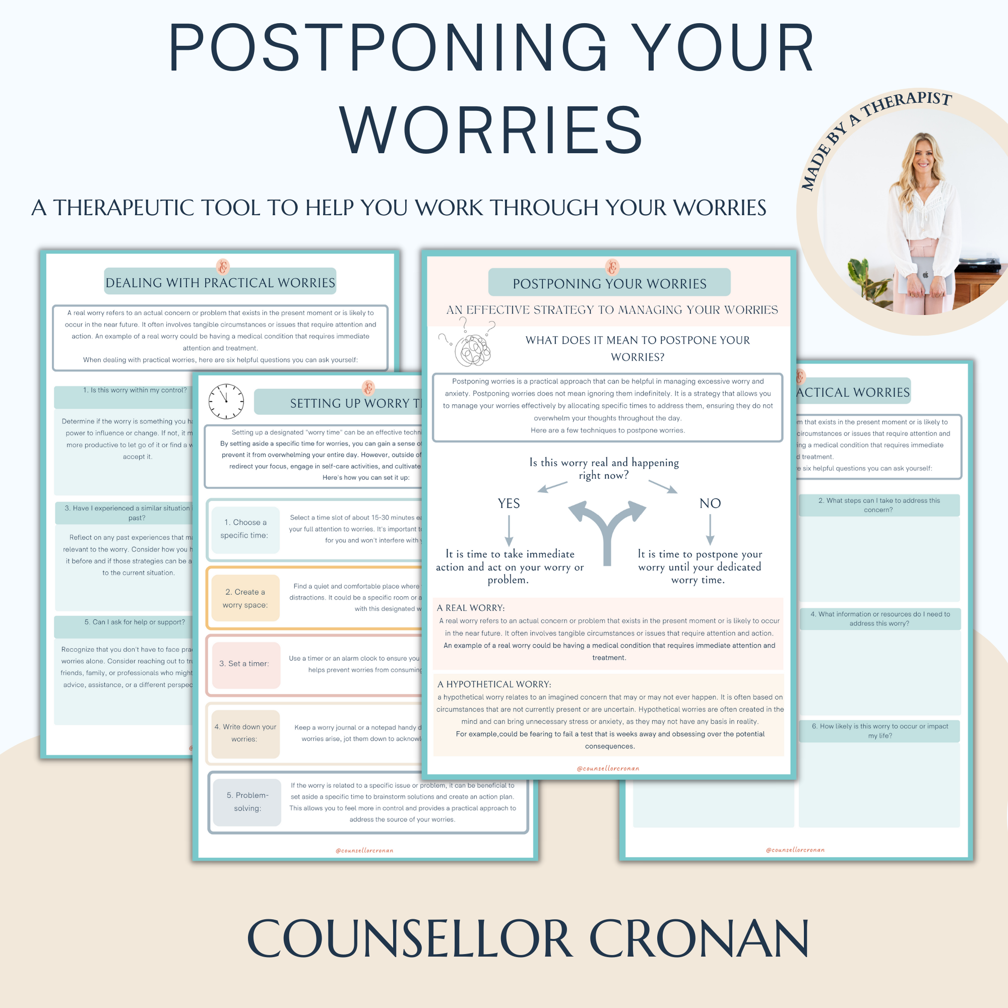 Postponing Worries. Putting Thoughts On Hold. Worry Time. – Counsellor ...