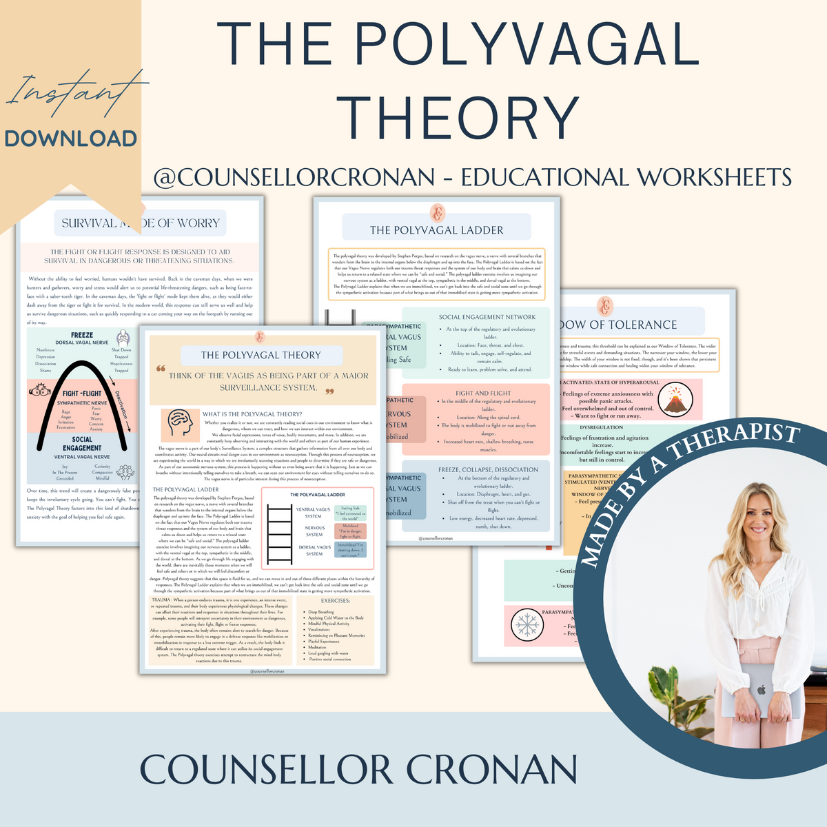 The Polyvagal Ladder Worksheets. – Counsellor Cronan