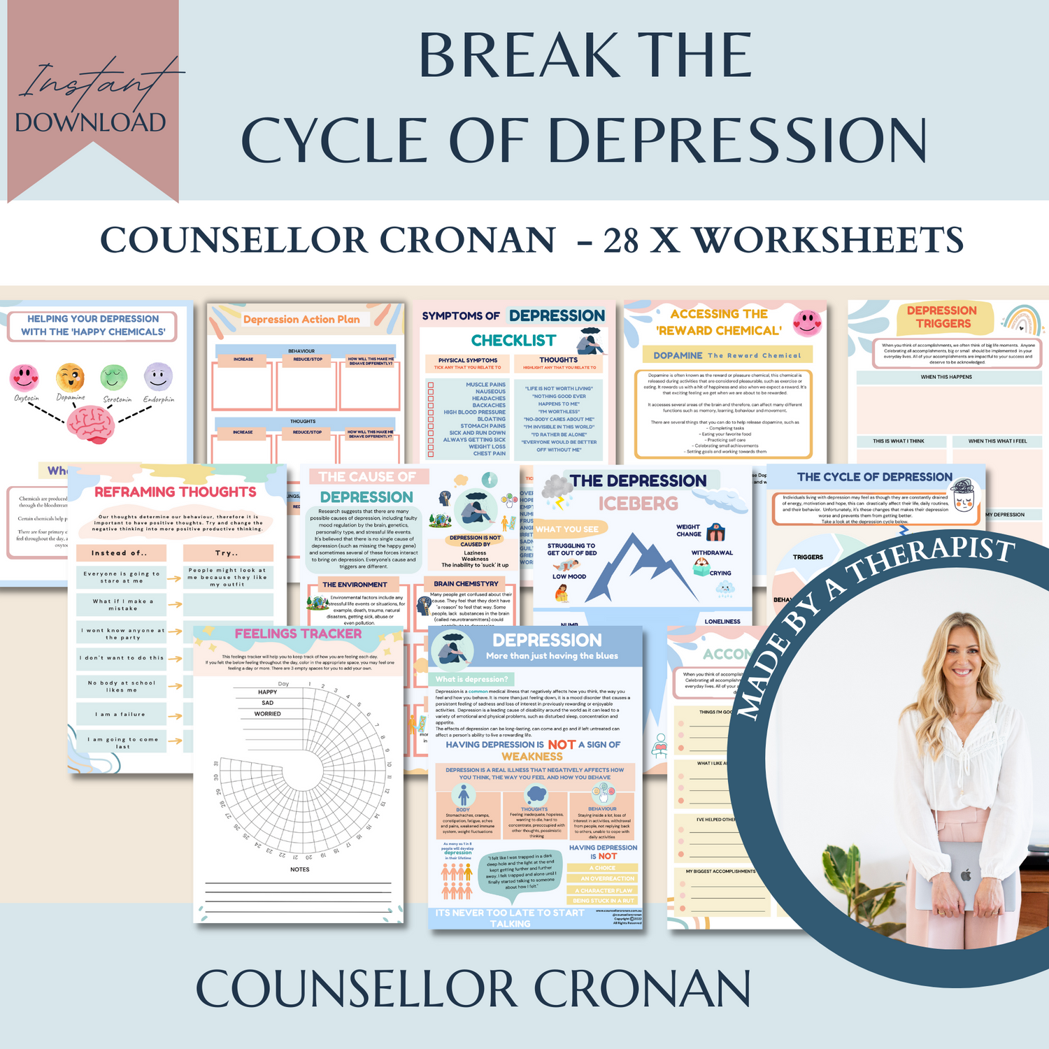 Break The Cycle of Depression Workbook. Resources and Coping Skills ...
