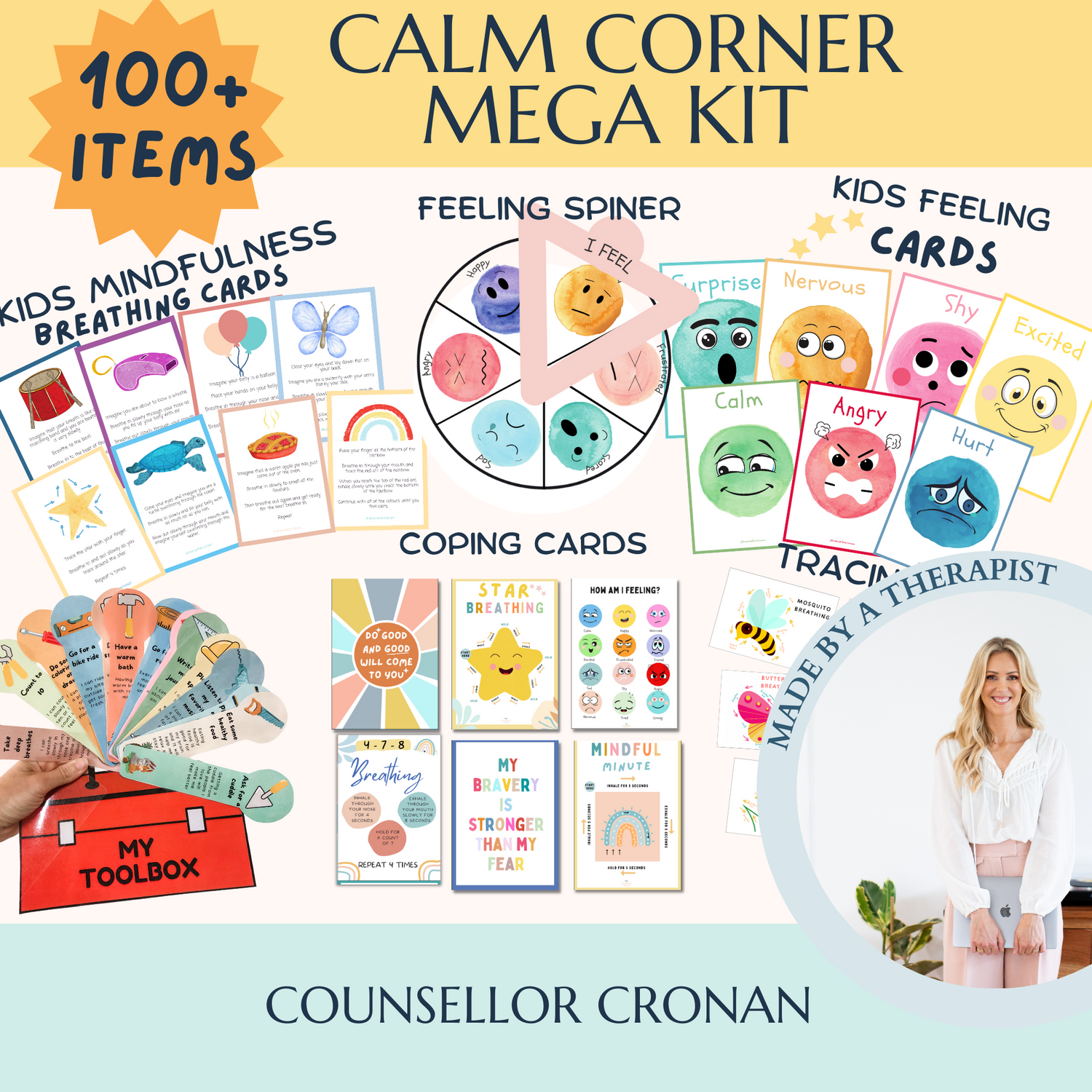 Calming corner kit bundle, coping skills for kids, self regulation ...
