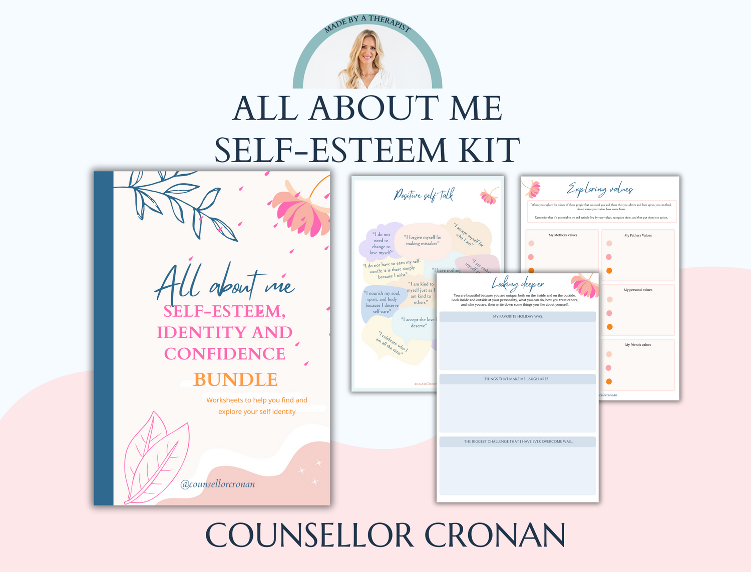 Self-Esteem workbook. All About Me, Values and Self-Identity ...