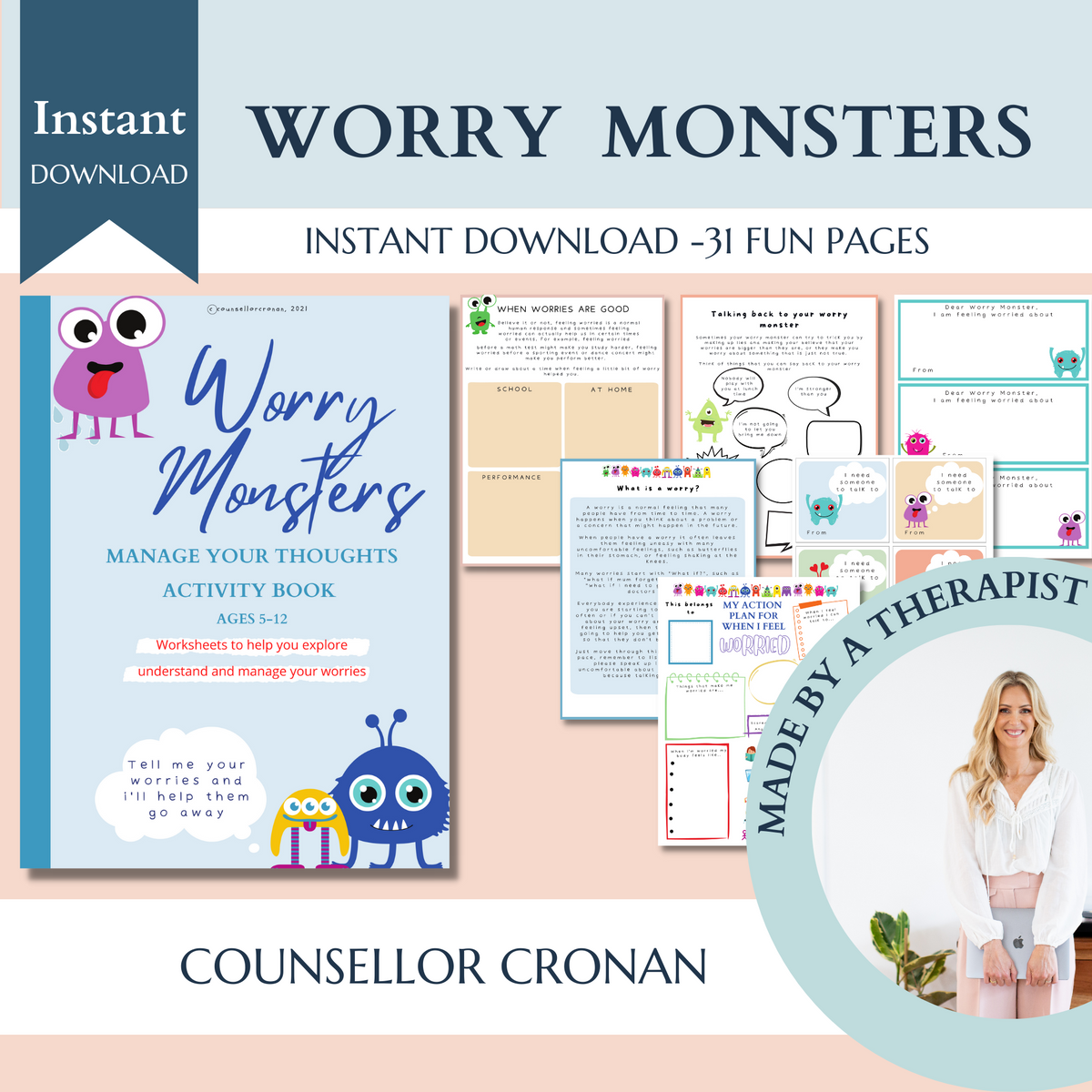 Worry Monsters. Anxiety Coping Skill Tool for Kids – Counsellor Cronan