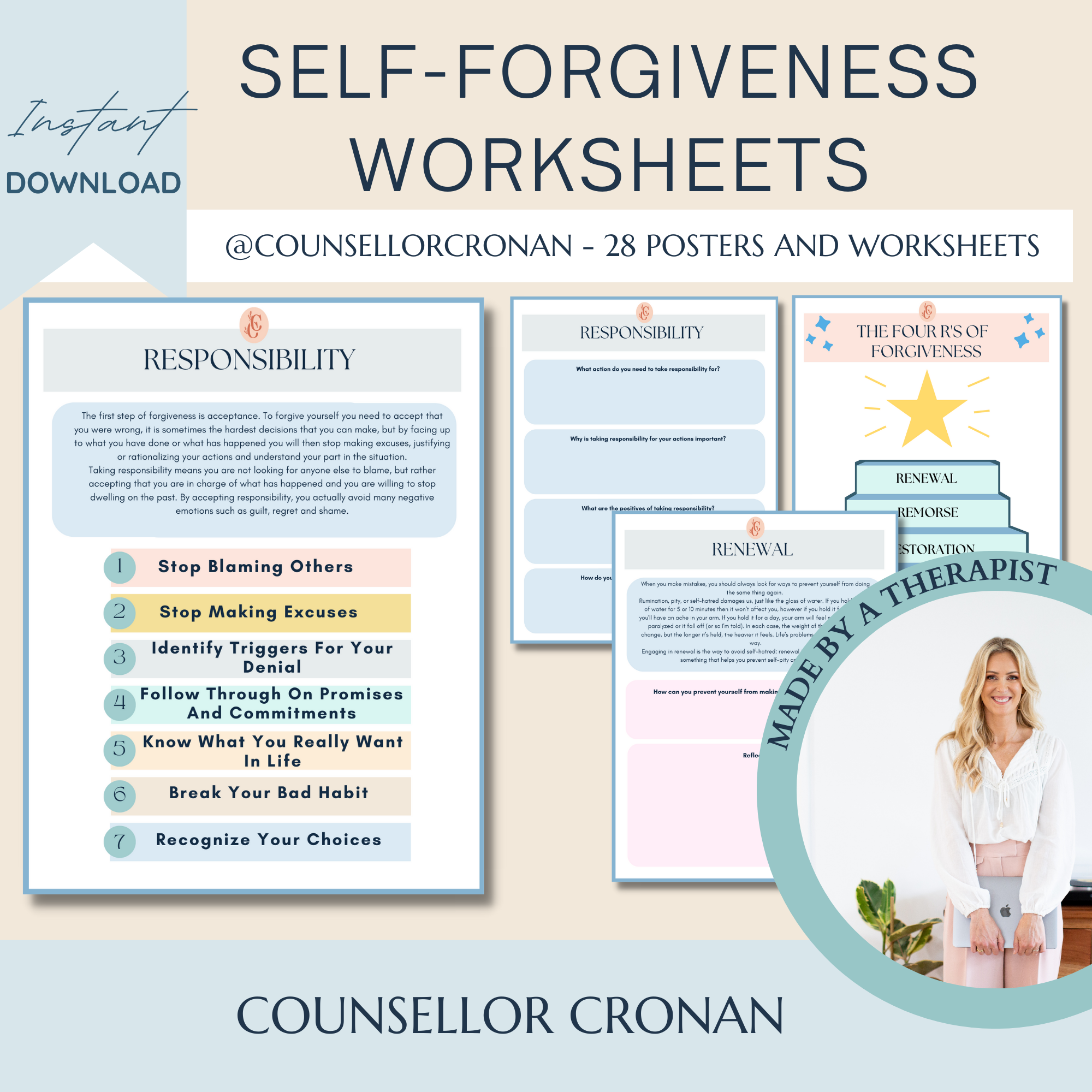 Self-Forgivness Workbook. Self-Worth. – Counsellor Cronan