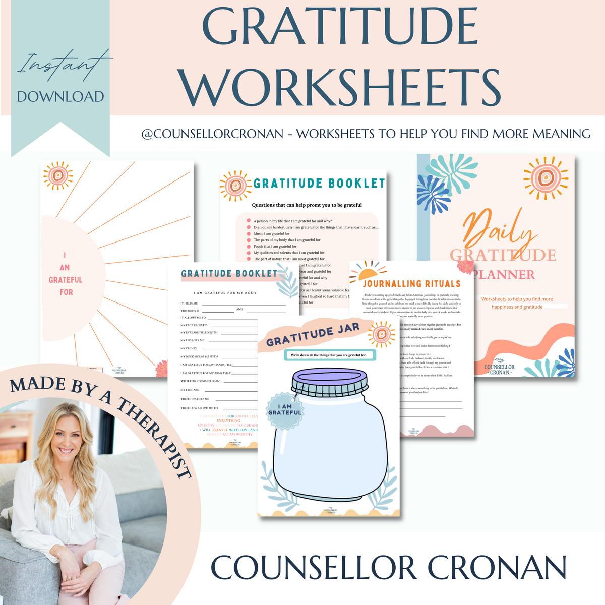 Gratitude Workbook. Find Your Happiness worksheets – Counsellor Cronan