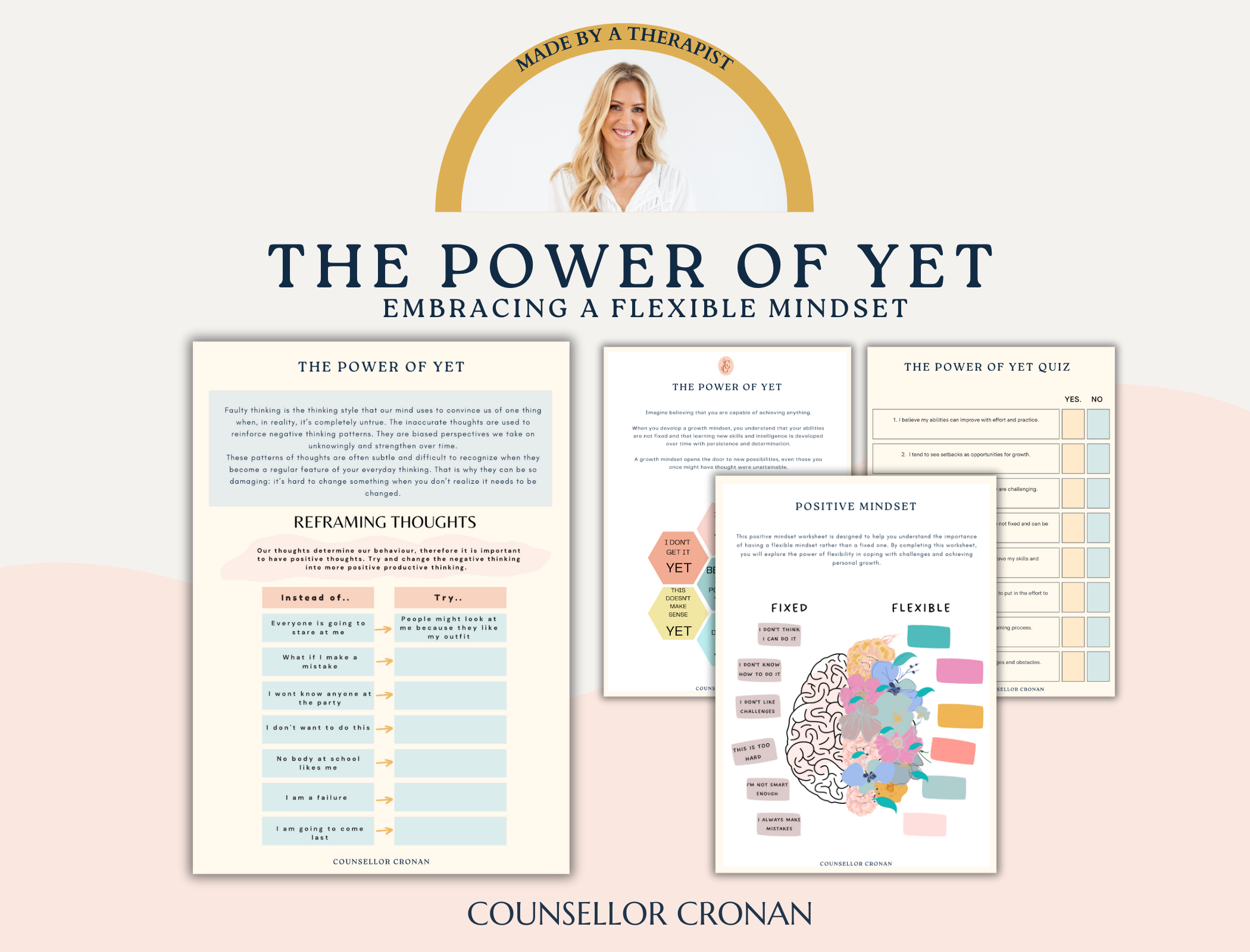 The Power Of Yet. Growth mindset Worksheets. – Counsellor Cronan