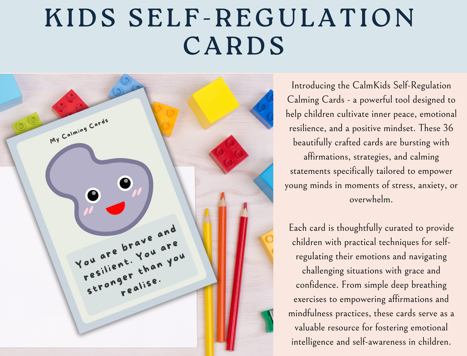 Kids Self-Regulation Calming Cards – Counsellor Cronan