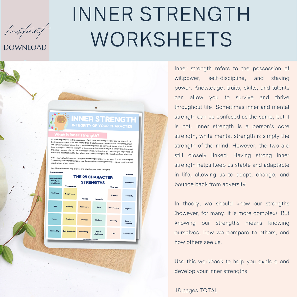 Inner Strength Worksheets. Inner Confidence. – Counsellor Cronan