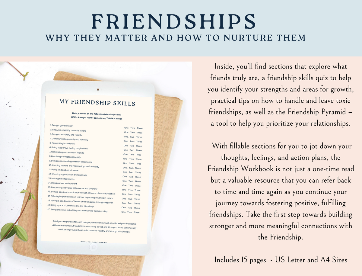 Friendship Skills Workbook. What They Are, Why They Matter and How to ...