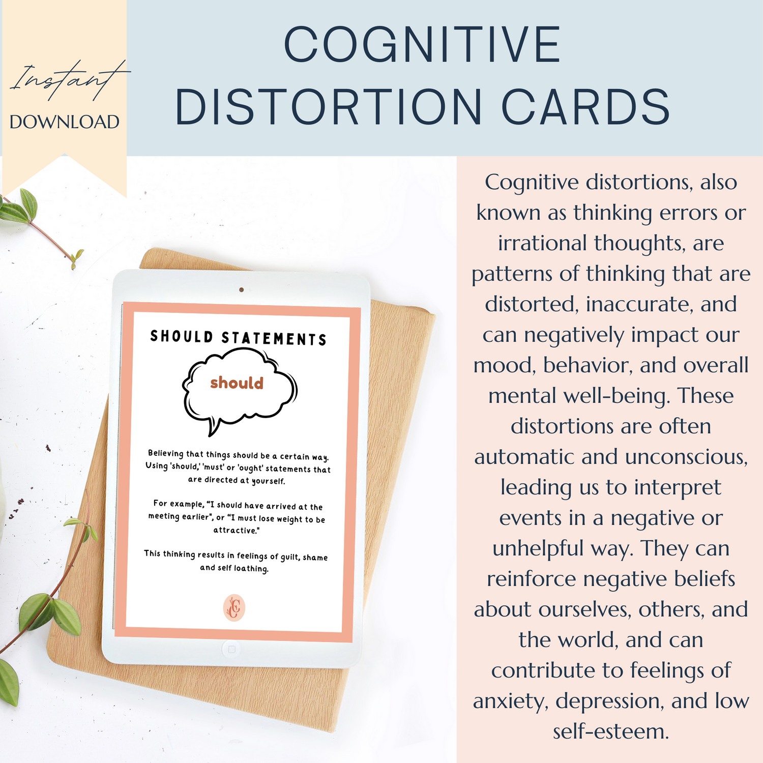 Cognitive Distortion Cards - Challenge Your Unhelpful Thinking ...