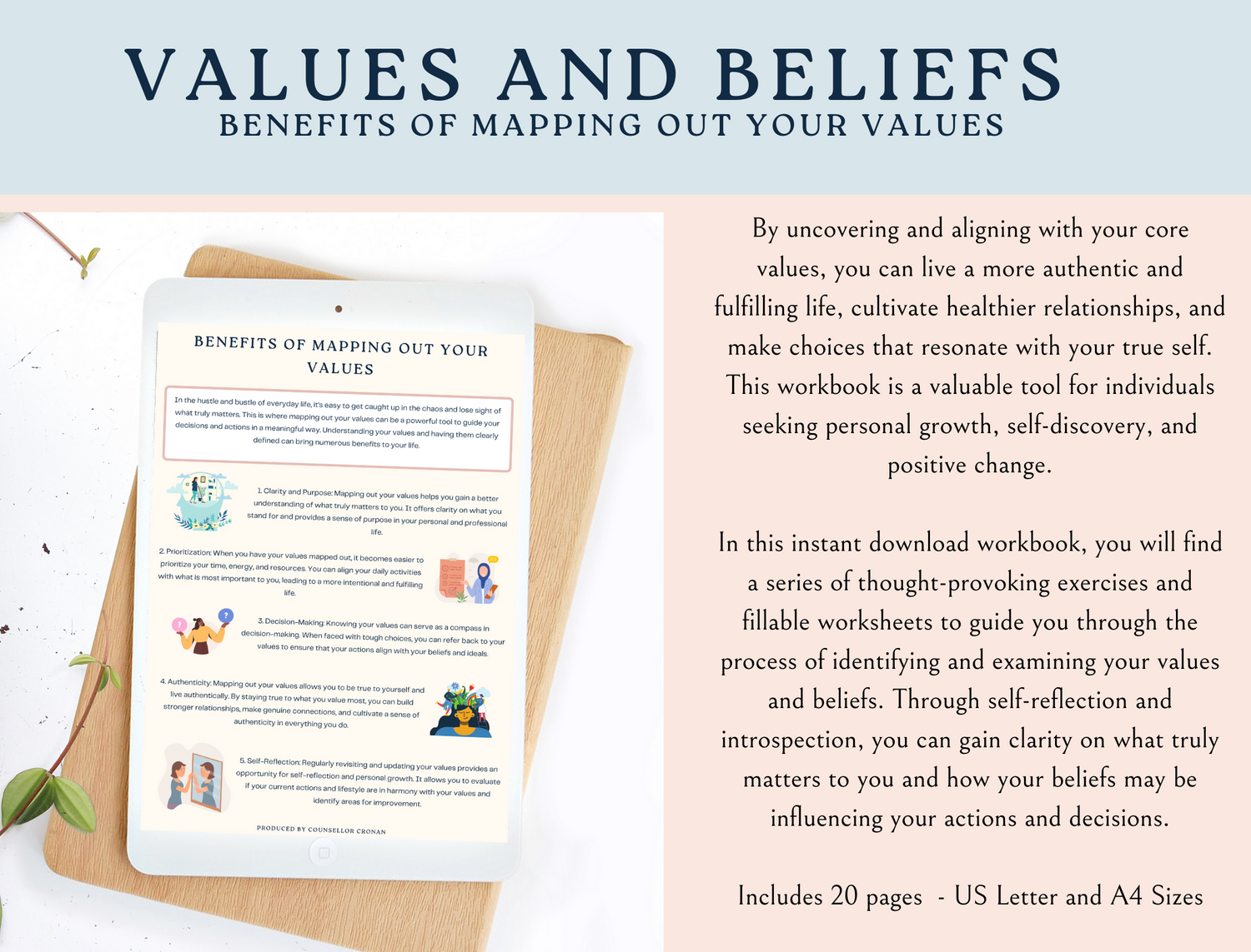 Values and Beliefs Workbook. Benefits of mapping out your values and b ...