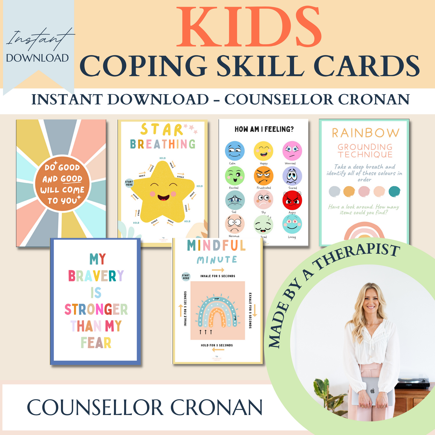 Essential Coping Skills Bundle. Therapy Worksheets. – Counsellor Cronan