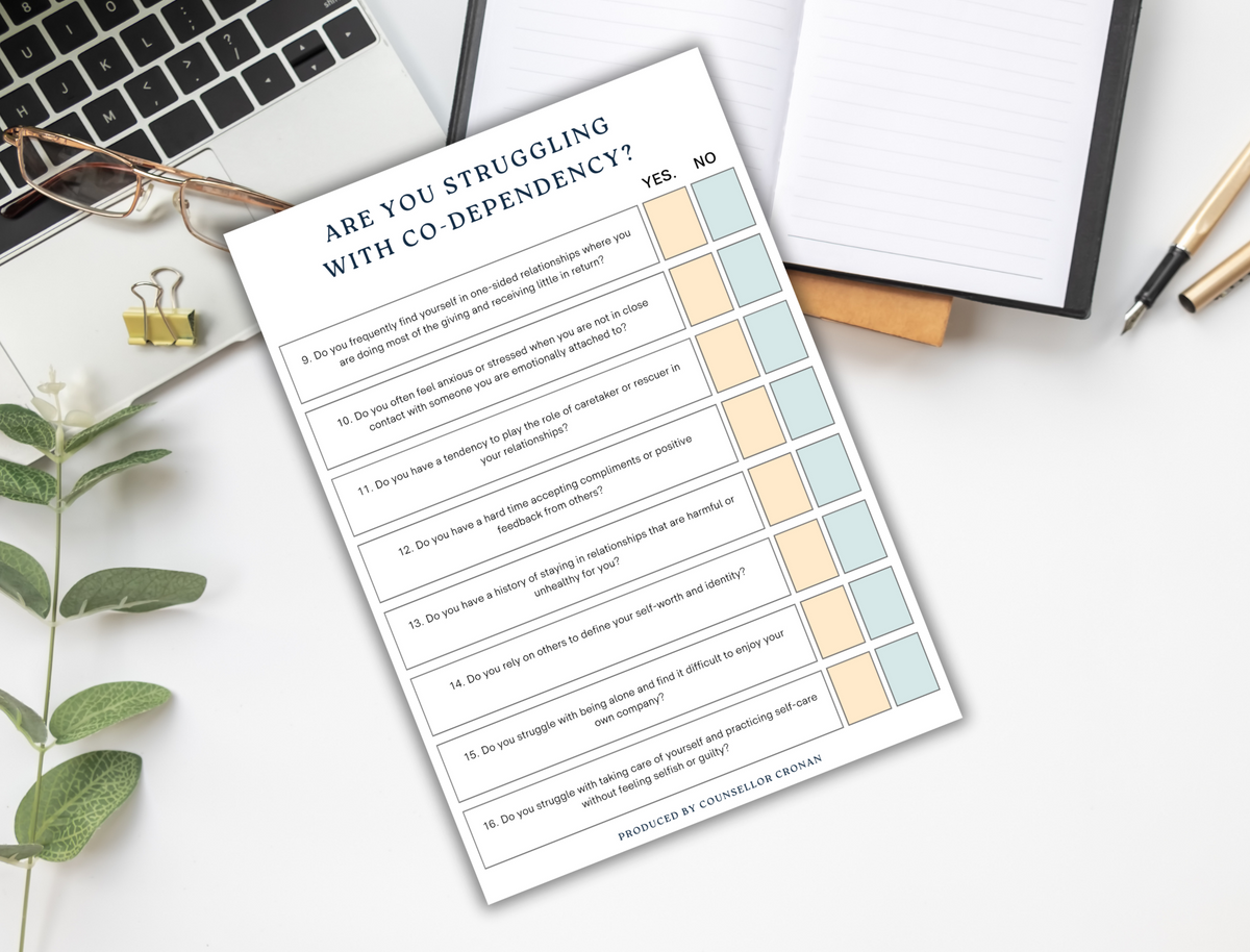 Co-Dependency Fillable Worksheets. Self-Reflection. Healthy Relationsh ...