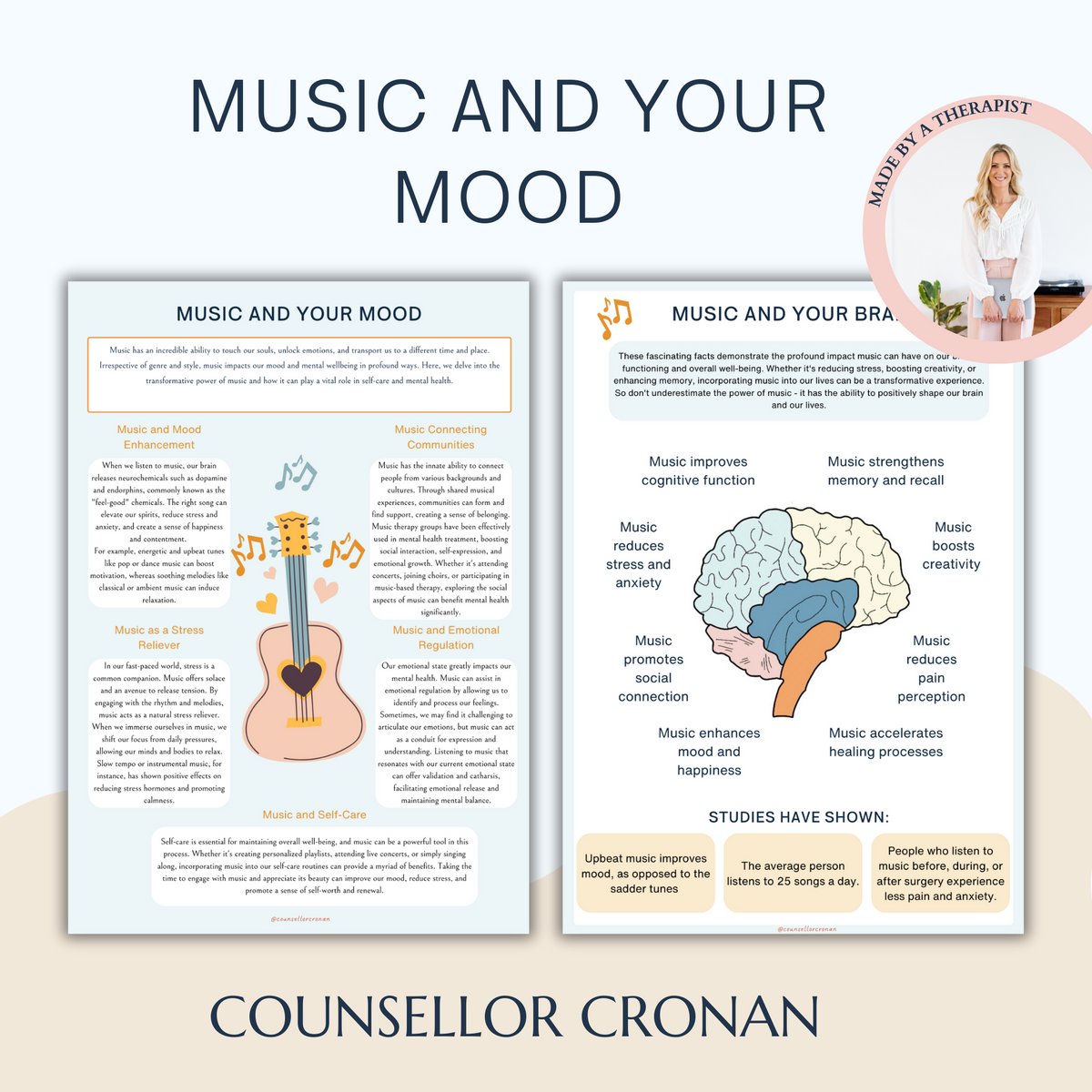 Music and Your Mood Therapy and Self-Care Worksheets. – Counsellor Cronan