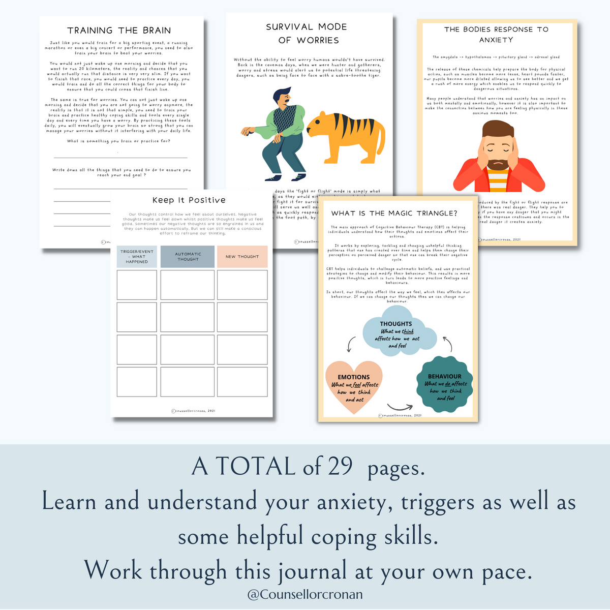 Thought Challenging Worksheets - Anxiety Relief. – Counsellor Cronan