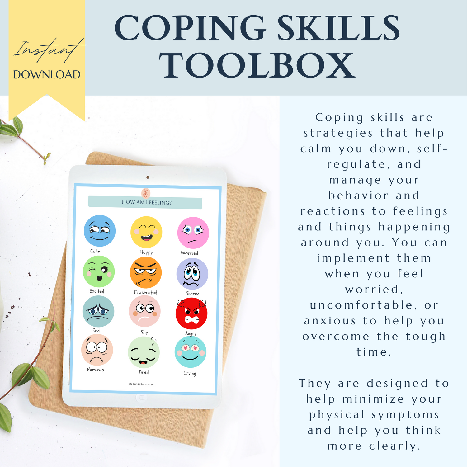 Coping Skills Toolbox. Self-Regulation Tools. Calming Corner ...