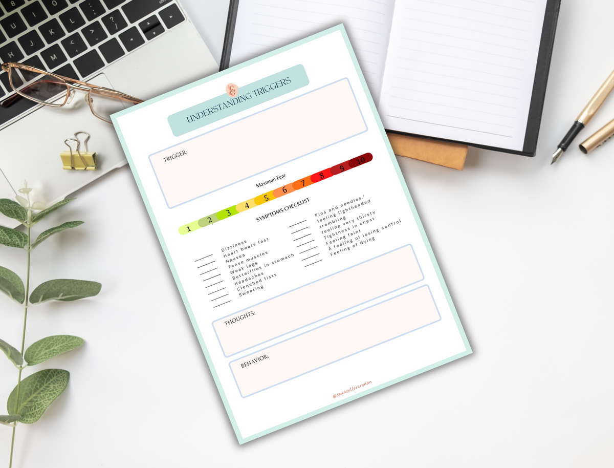 Panic attacks infographic and worksheets. Therapy worksheets, identify ...