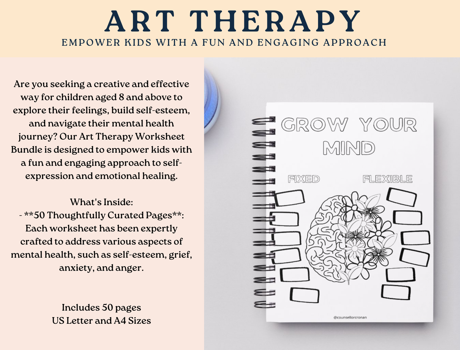 Art Therapy Worksheets. Social Emotional Regulation Tools. – Counsellor ...
