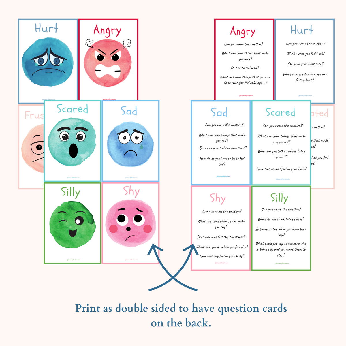 Kids Feeling Flashcards. Emotional Regulation Tools – Counsellor Cronan