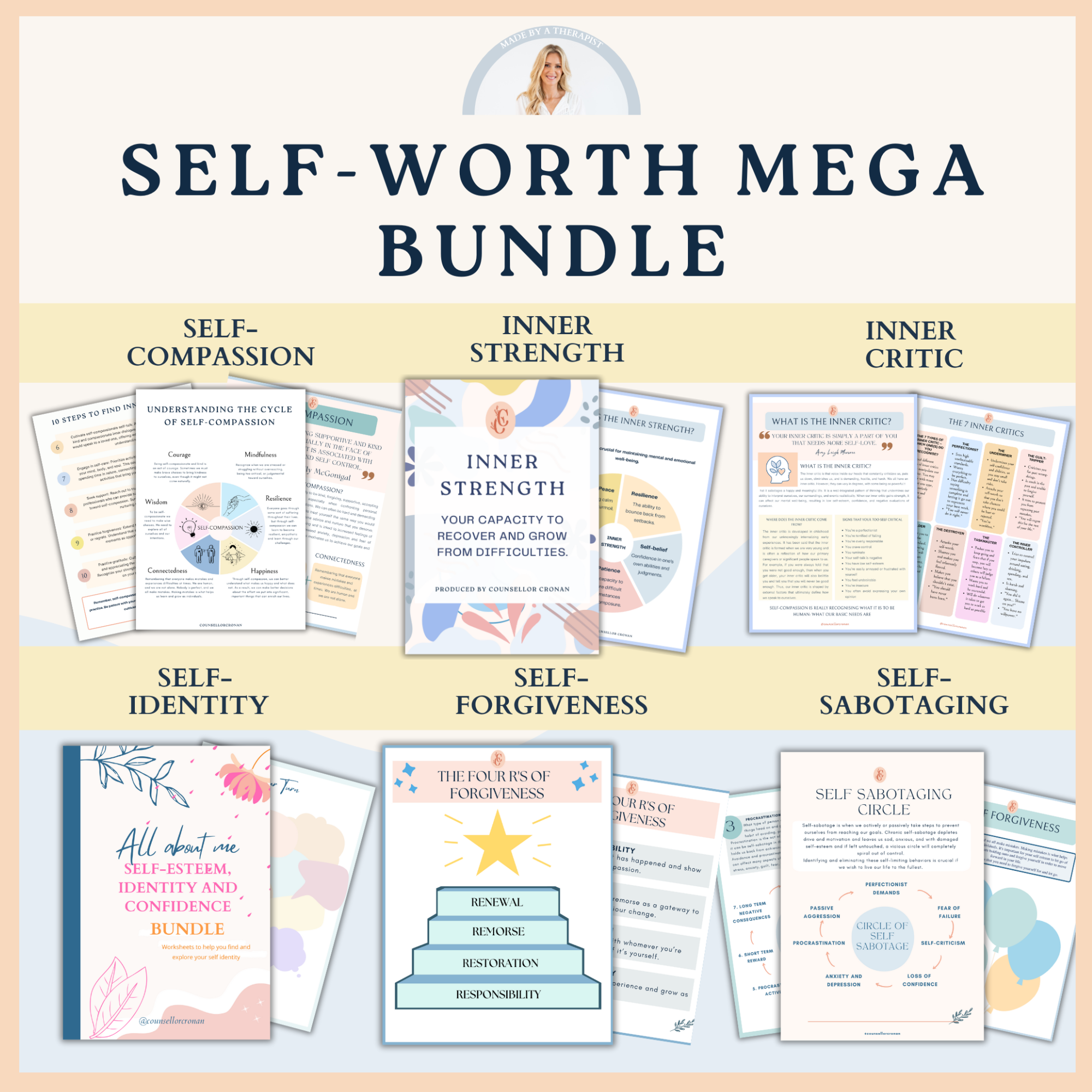 Inner Child Wounds Workbook Bundle Reparenting Inner Child Attachmen