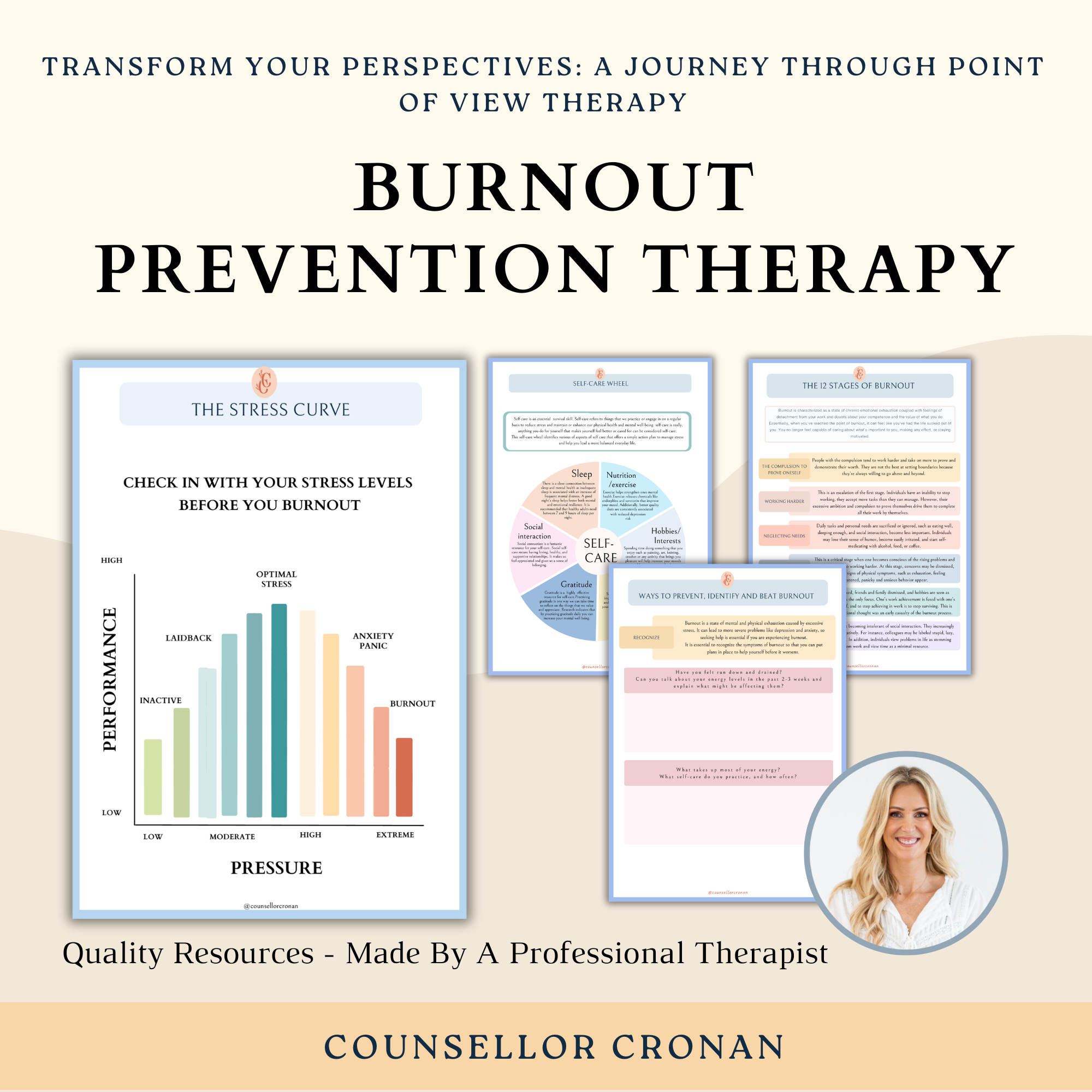 Burnout and Prevention Resource Pack - Stress Management Worksheets ...