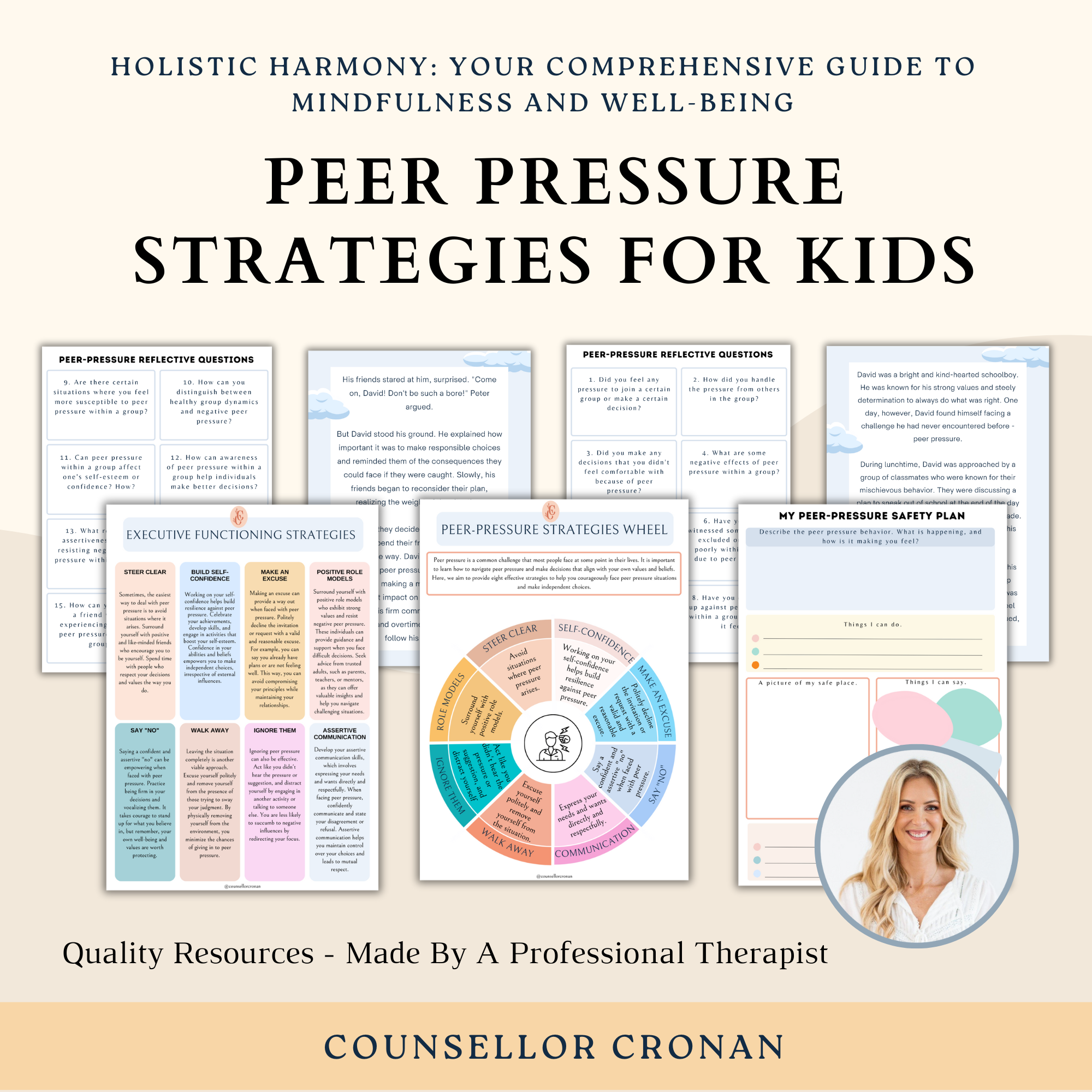 Peer Pressure strategies wheel, Infographic and handouts to help with ...