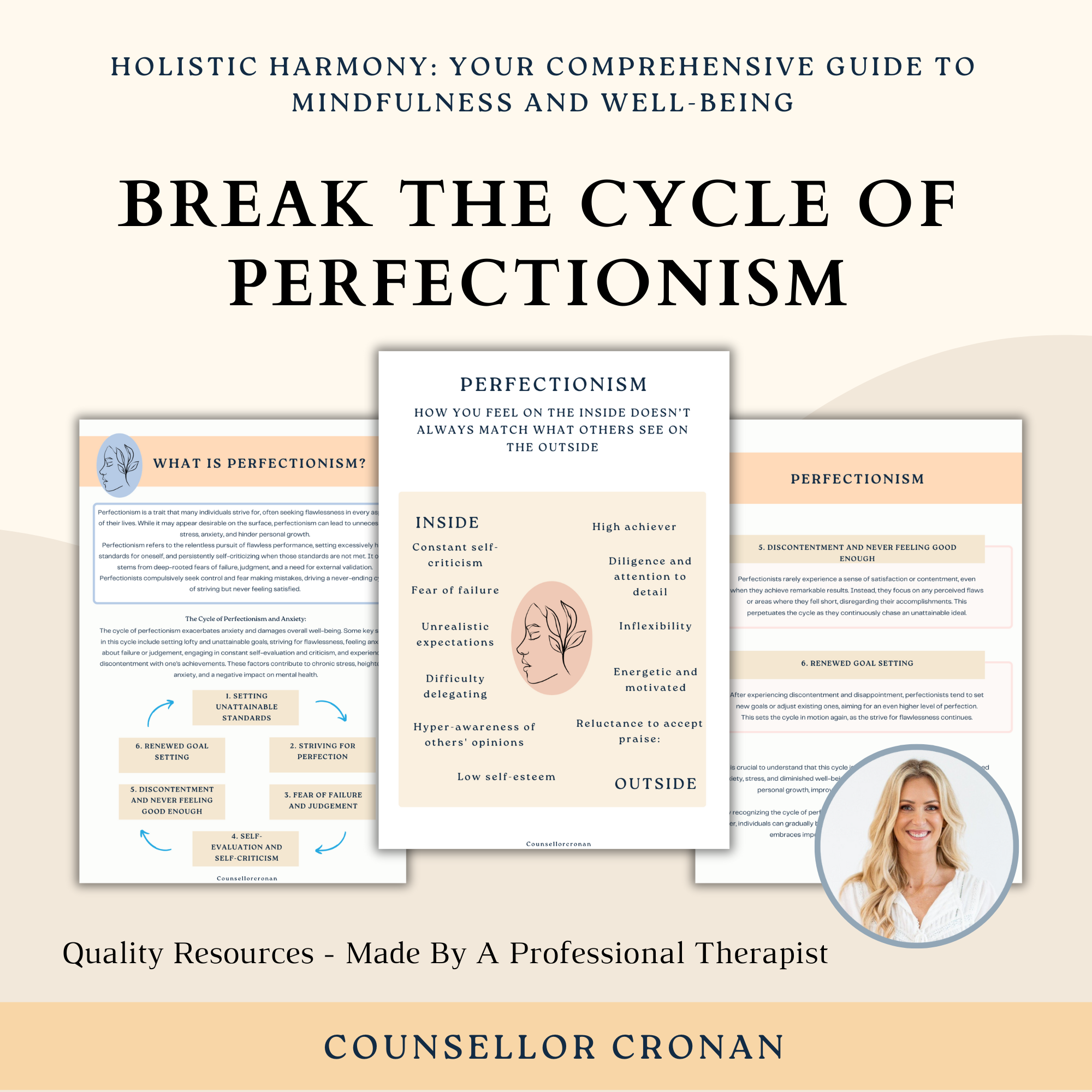 Break the cycle of perfectionism. Therapy worksheets. Therapist resour ...